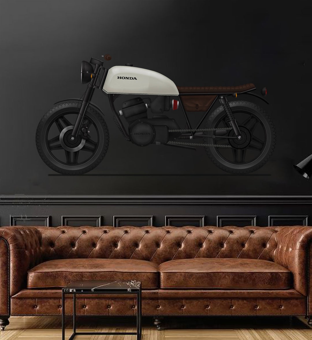 Peel and Stick Honda Bike Wall Decal Honda Brat Style Wall Decal ...