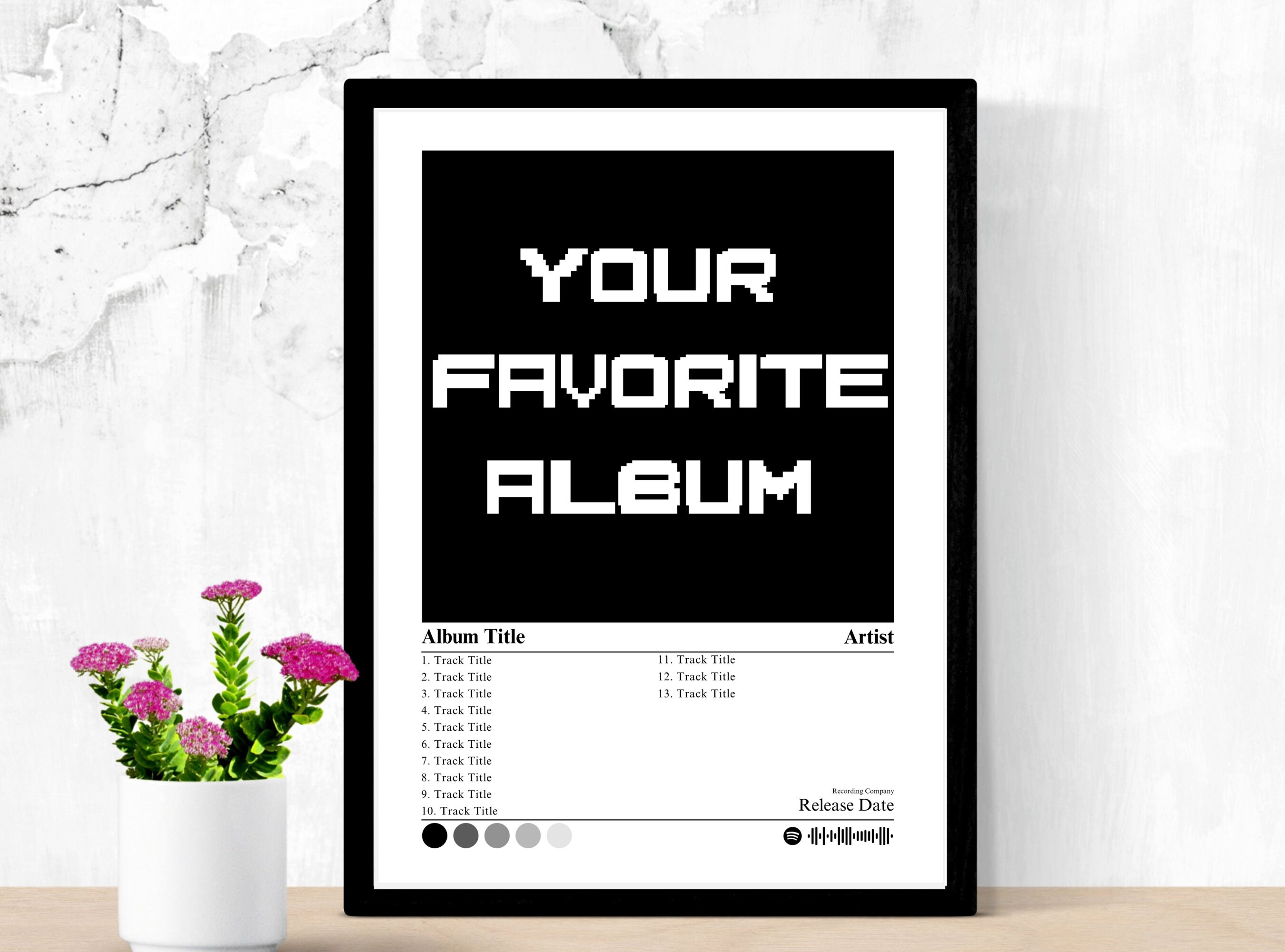 Custom Personalized Album Cover Poster Digital Download Wall Art Print ...