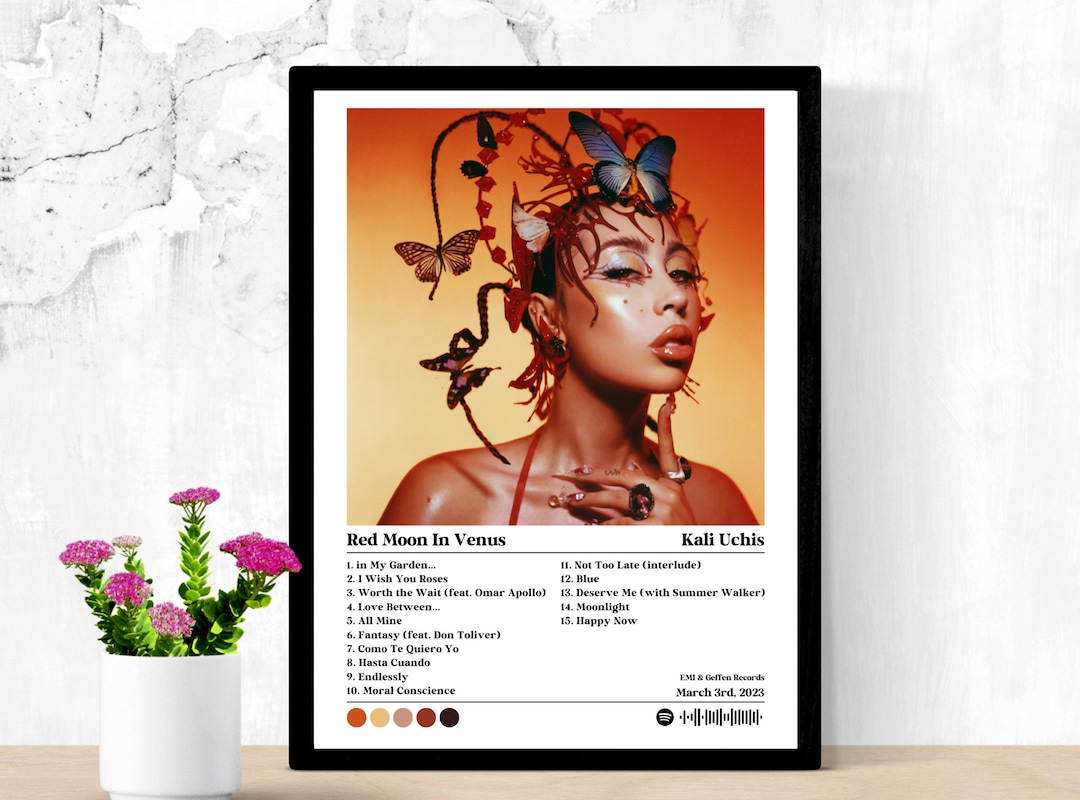 Kali Uchis Red Moon in Venus Album Cover Poster Digital Download Wall ...