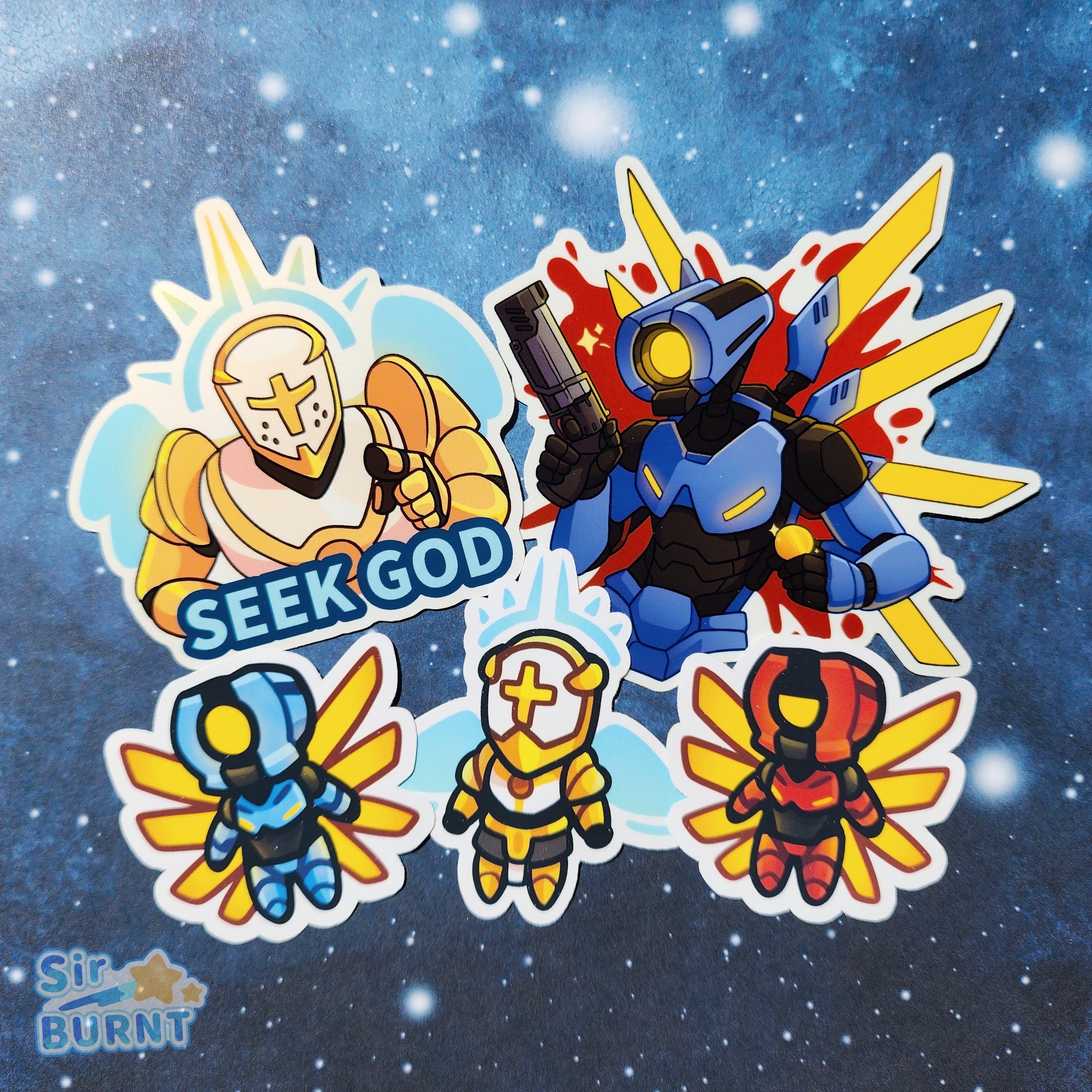 Ultrakill Stickers, V1 & Gabriel, Glossy Vinyl Decals - Etsy Australia