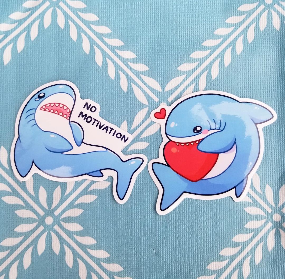 Blahaj Shark Stickers (with Trans Pride Variant) - Etsy