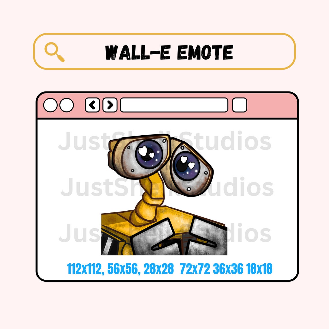 WALL-E Stare Cute Emote for Twitch Discord Youtube - Etsy