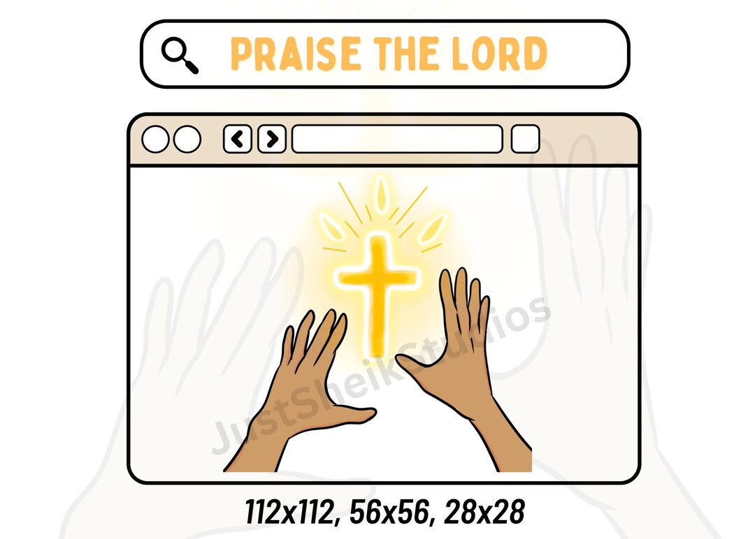 Praise the Lord Faith Holy Cross Emote for Twitch Youtube Discord Chat ...