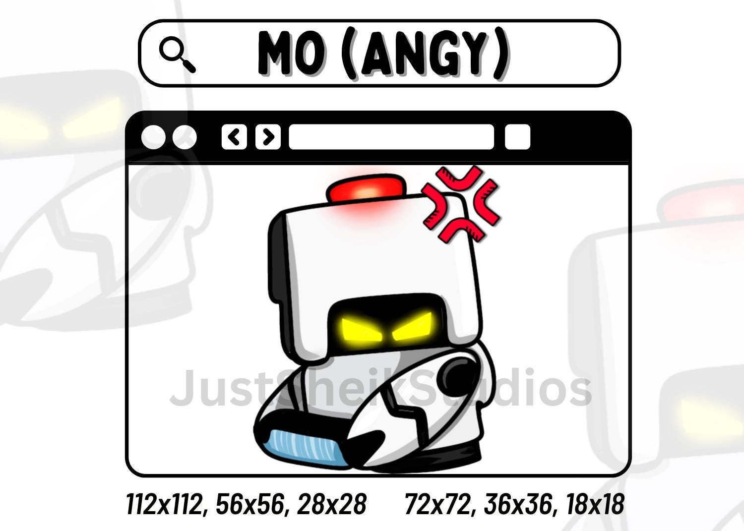 WALL-E Emote for Twitch Discord and Youtube Chat of Angry Robot MO - Etsy