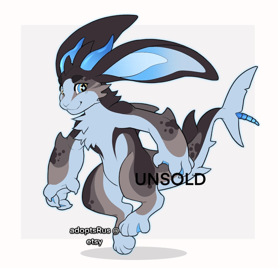 Cute Fluffy Dragon Furry Drekkubus Shark Hybrid Fursona Furry Feline ...