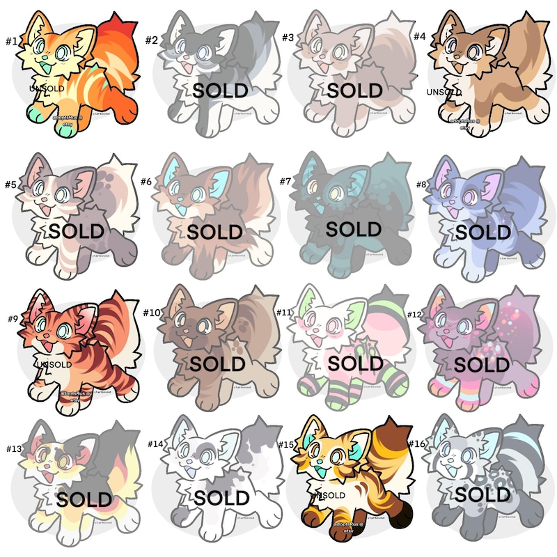 Cute Fursuit Adoptables - Etsy UK