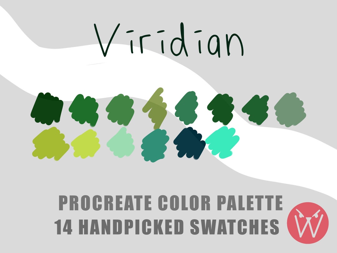 Green Colour Palette, Procreate Palette Swatches, Forest Themed, Soft ...