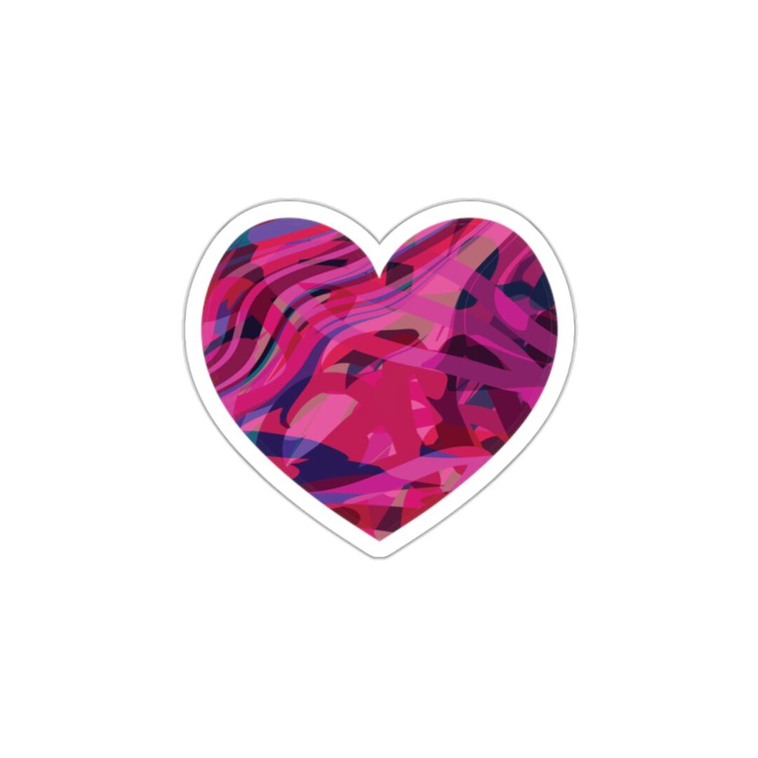 Heartfelt Pink Crystaline Heart Kiss-cut Stickers, Love Sticker, Heart ...
