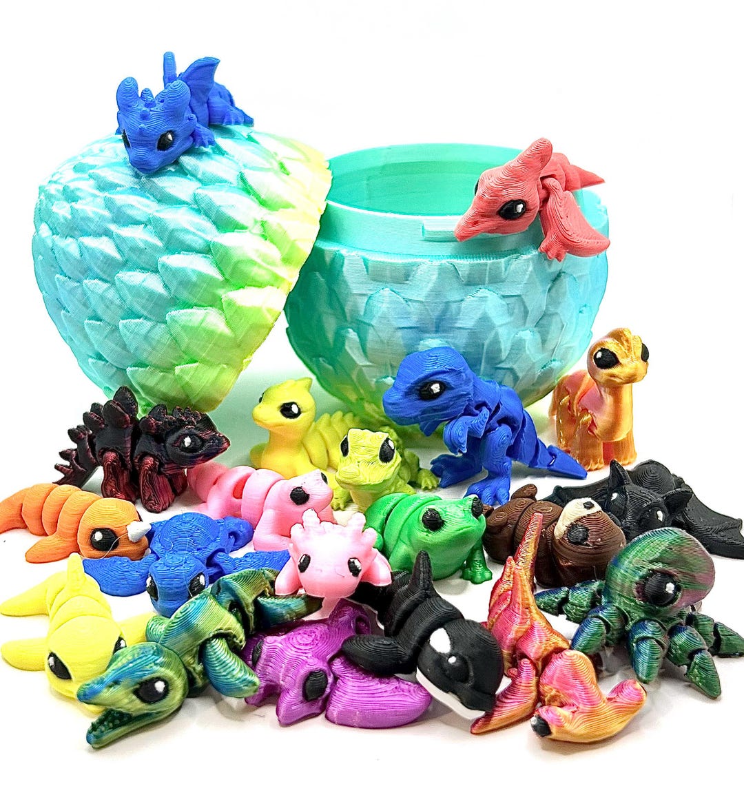 Easter Egg Surprise Critters, 3D Printed Mystery Animals, Easter Basket ...