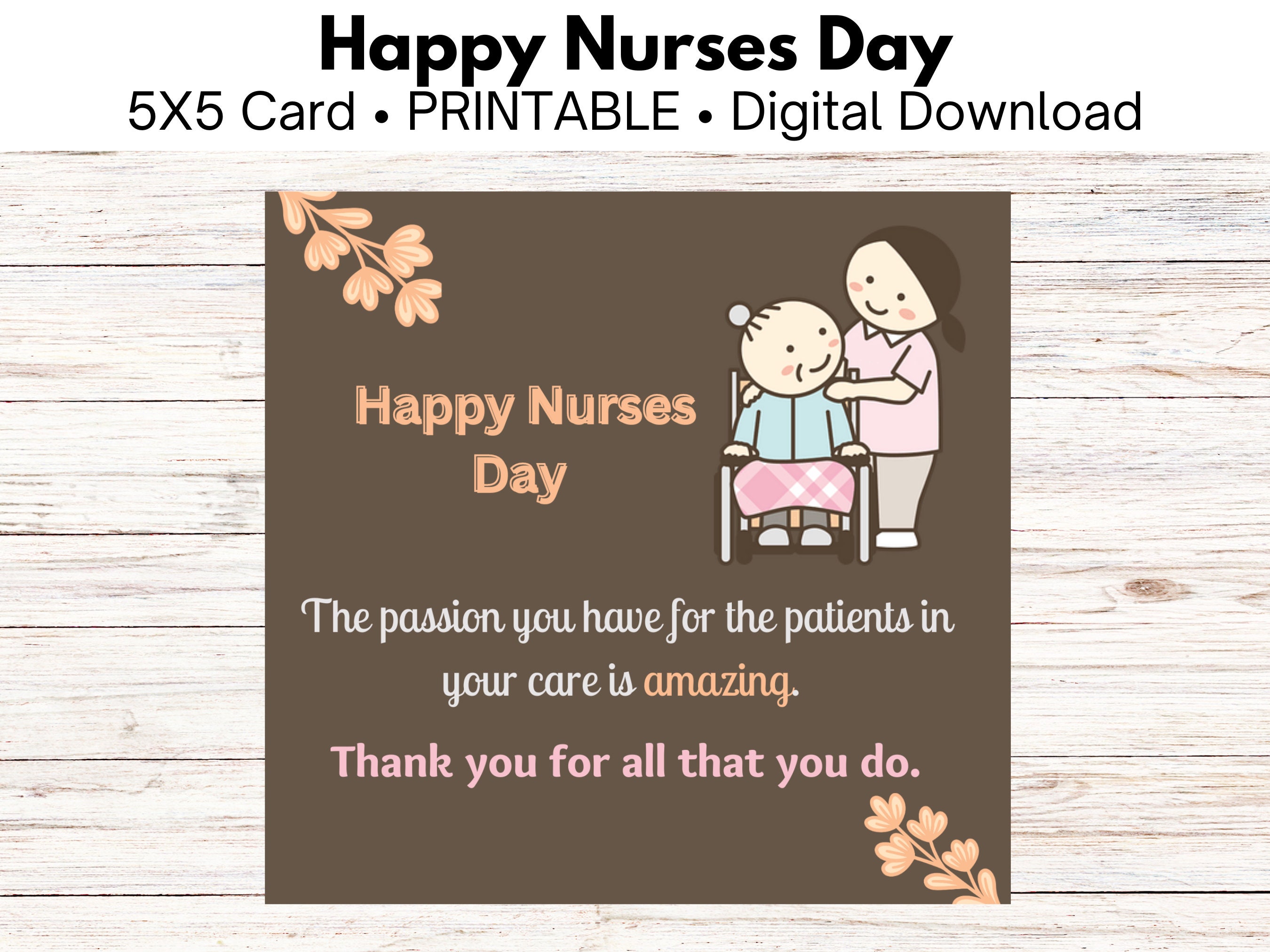Happy Nurses Day, Nurses Appreciation Day, Thank You Note for Nurse - Etsy