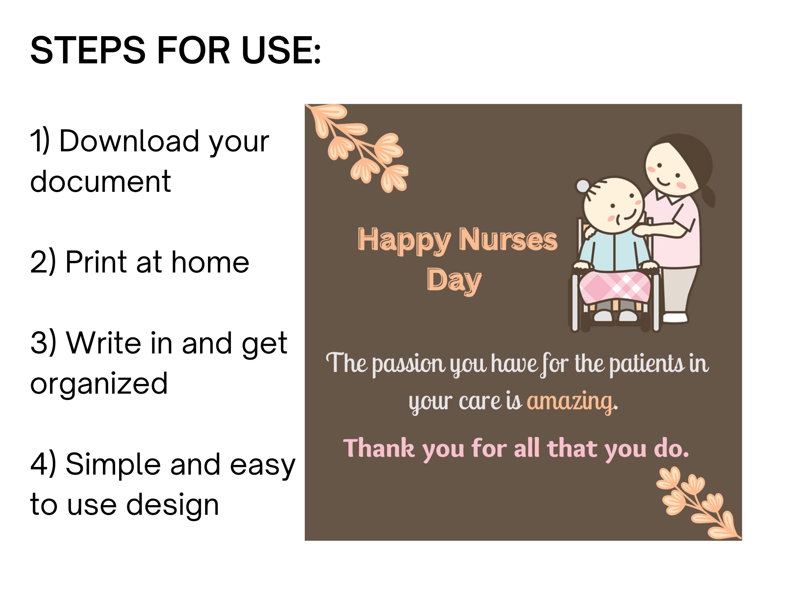 Happy Nurses Day, Nurses Appreciation Day, Thank You Note for Nurse - Etsy