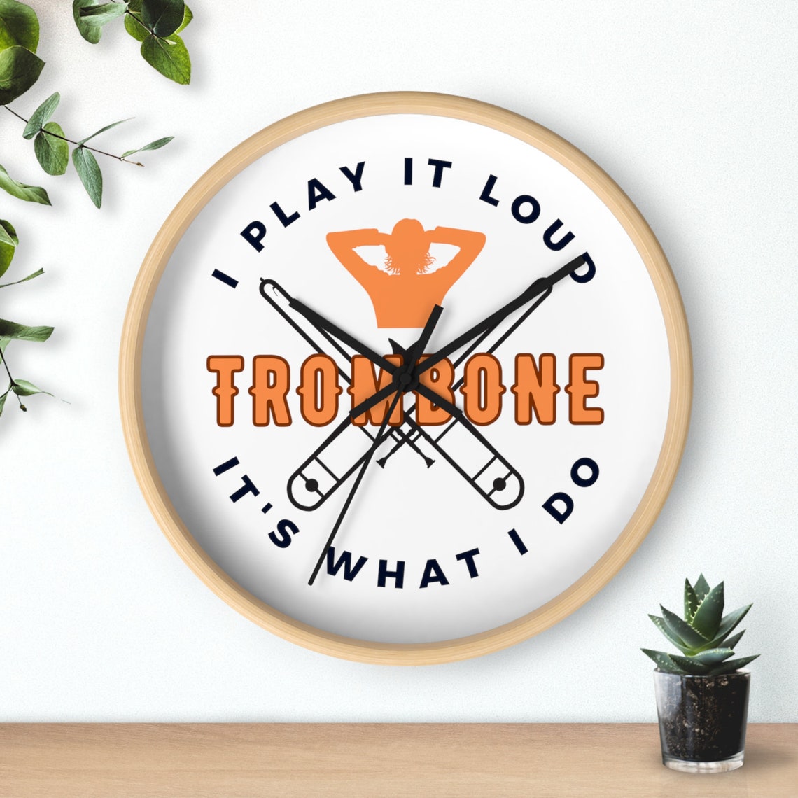 I Play It Loud - Trombone Wall Clock - Etsy
