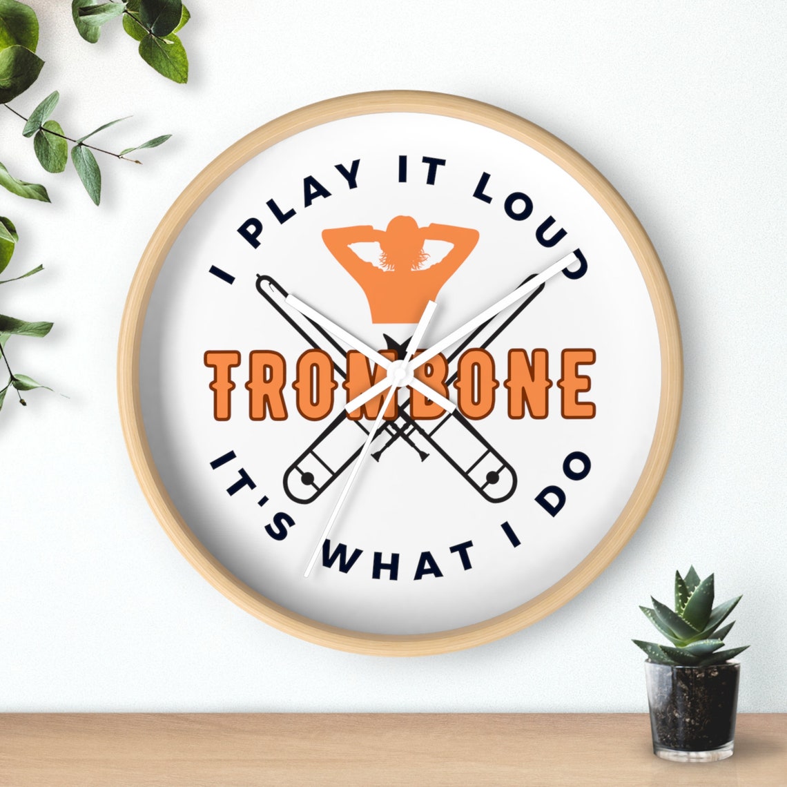 I Play It Loud - Trombone Wall Clock - Etsy