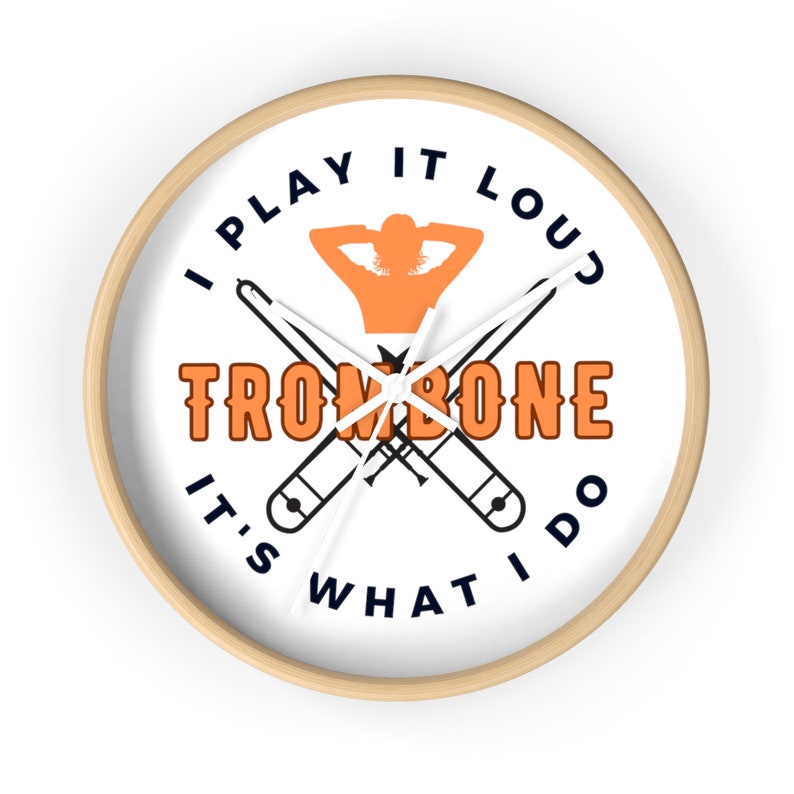 I Play It Loud - Trombone Wall Clock - Etsy