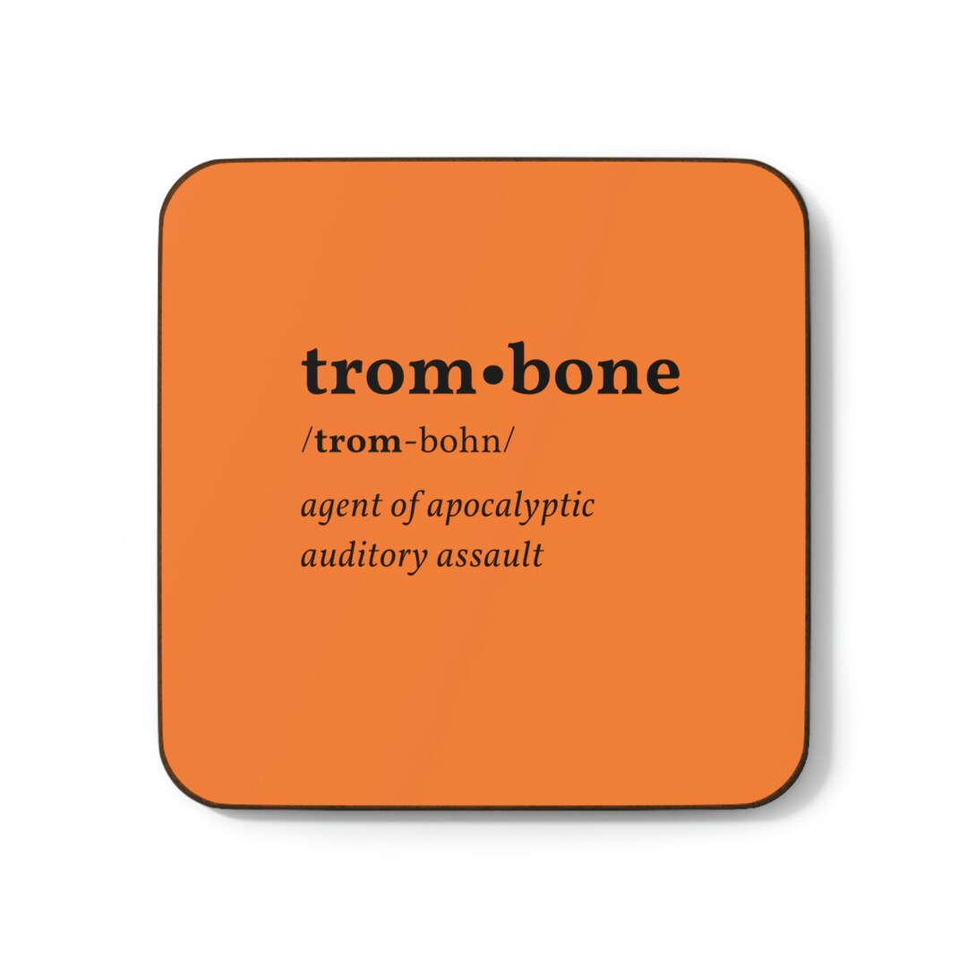 Trombone Definition Hardboard Back Coaster - Etsy Trombone Definition Hardboard Back Coaster - Etsy