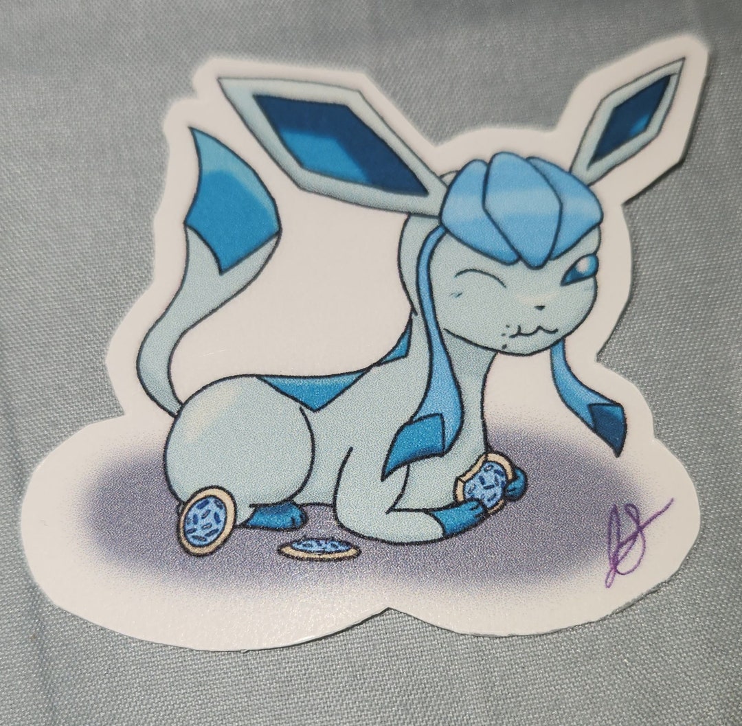 Snackin Glaceon Sticker - Etsy