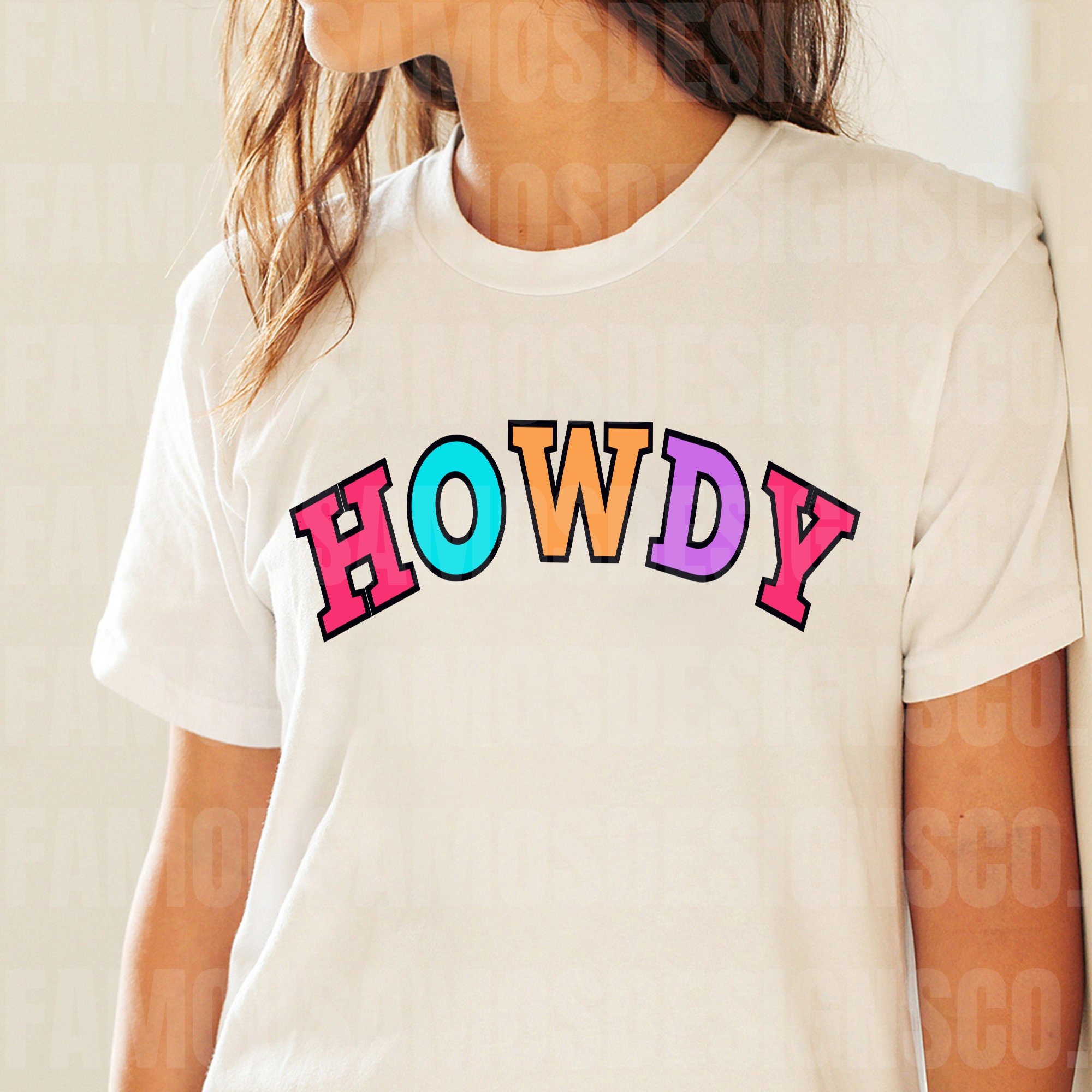 Howdy PNG Digital Download Design Png Sublimation Tee Design - Etsy