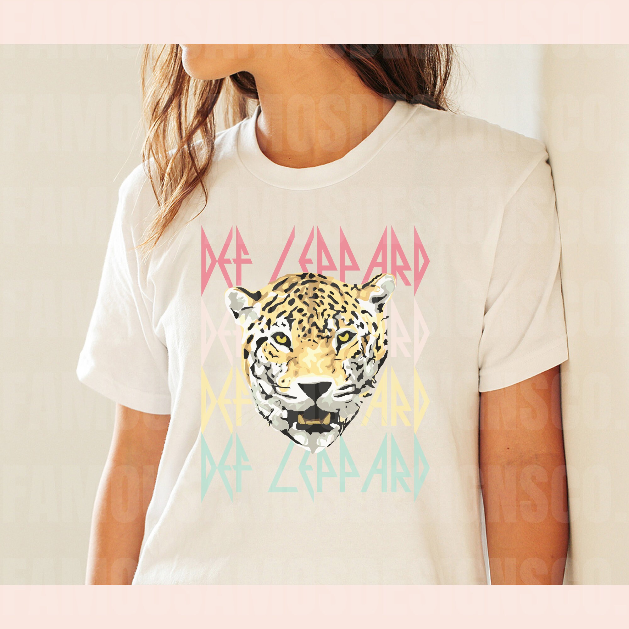 Def Leppard Leopard Tee Design | Band PNG (digital Download) - Etsy