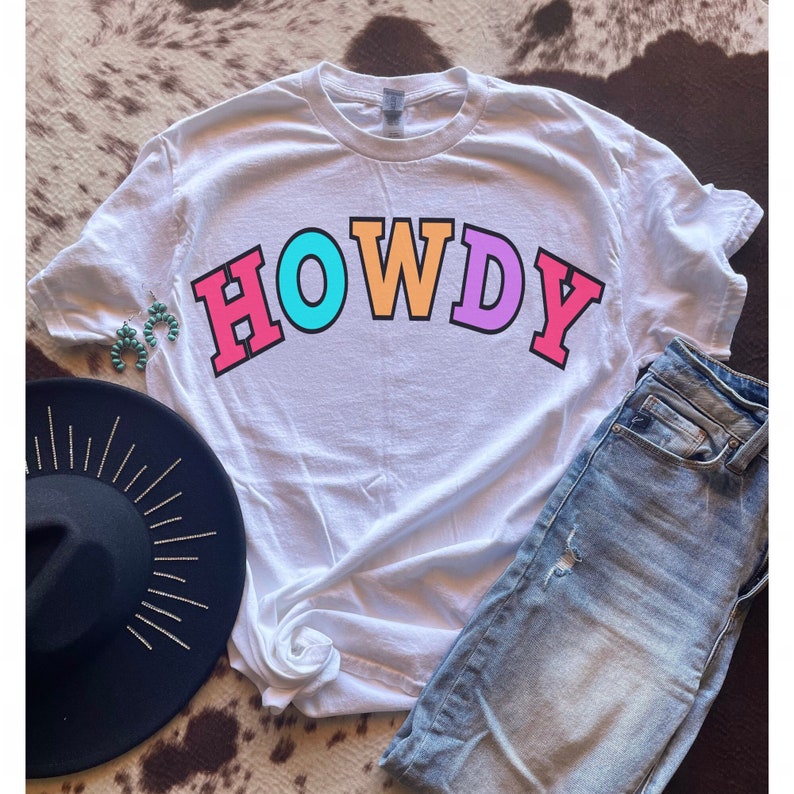 Howdy PNG Digital Download Design Png Sublimation Tee Design - Etsy