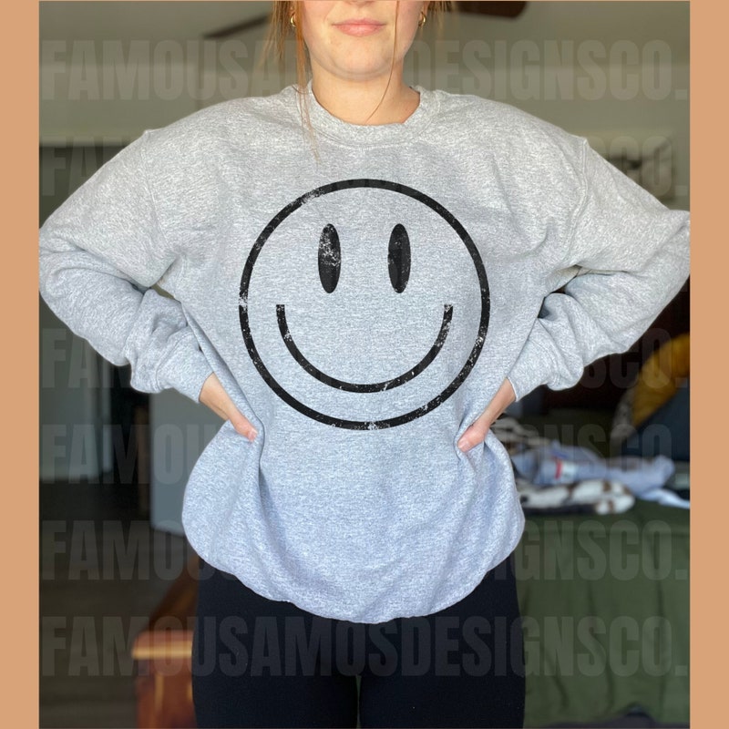 Smiley Face Grunge Svg - Etsy