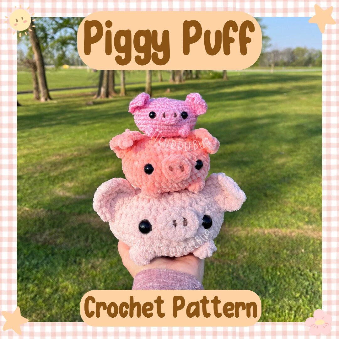 Piggy Puff Crochet Pattern Amigurumi Tutorial Diy Digital Pdf - Etsy