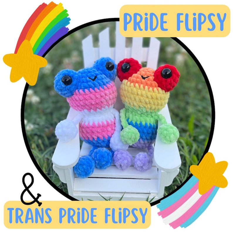 Pride and Trans Pride Flipsy the Froggy Pattern - Etsy