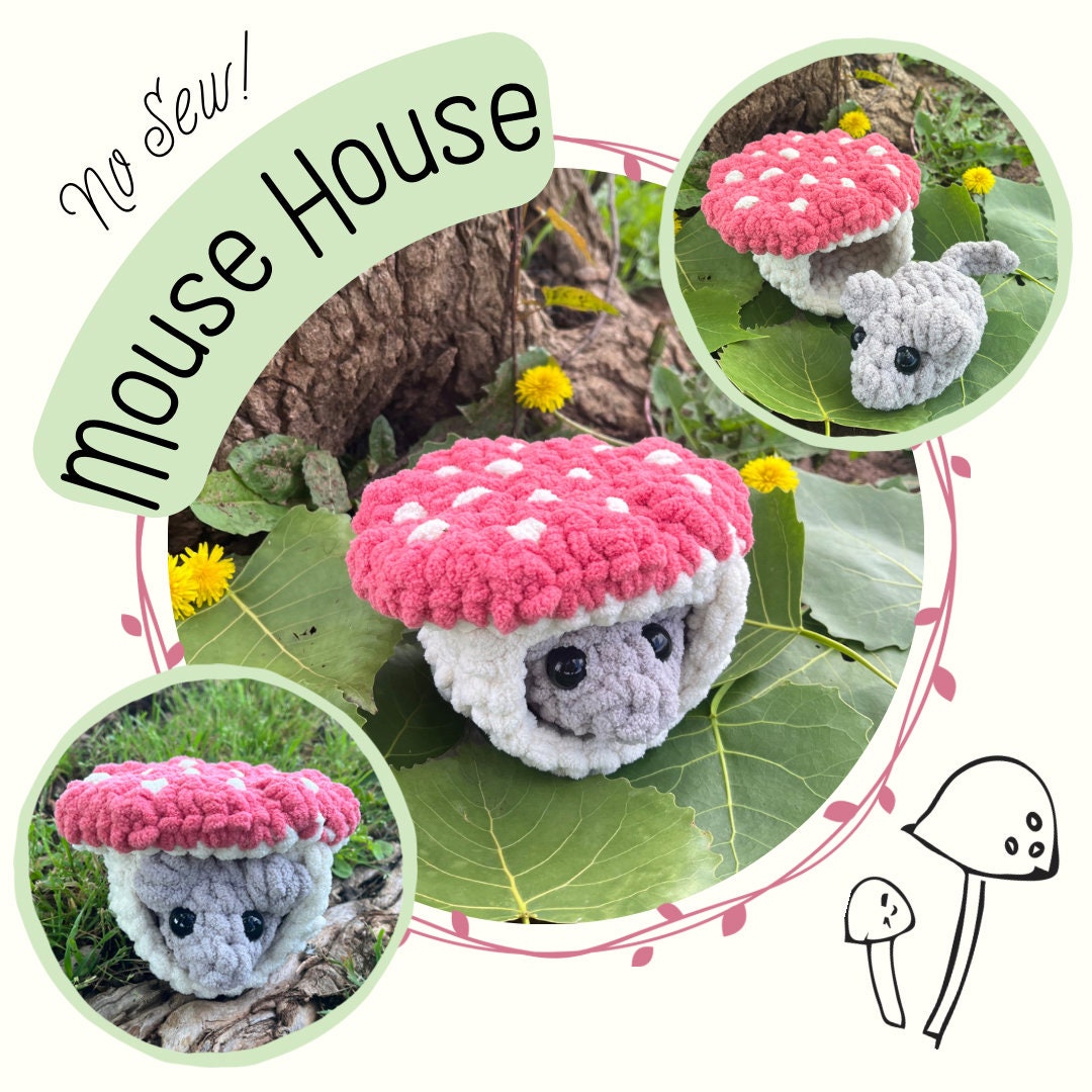Mouse House Crochet Amigurumi Pattern - Etsy