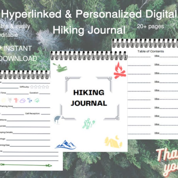 Hiking Journal - Etsy
