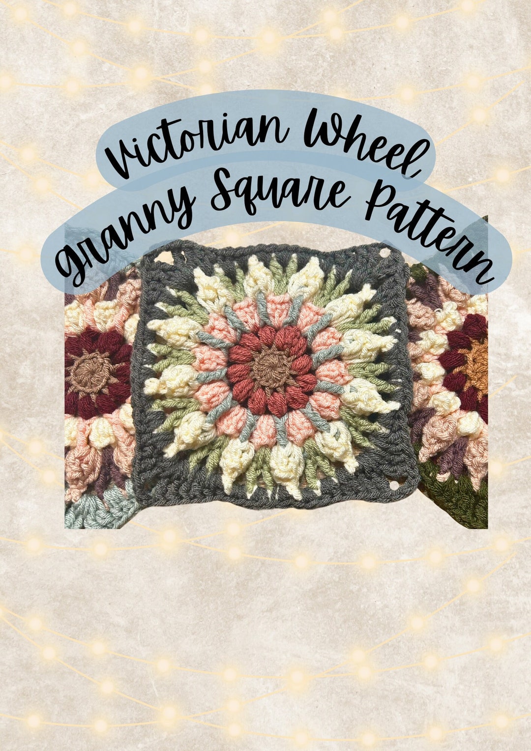 Victorian Wheel Granny Square Pattern - Etsy