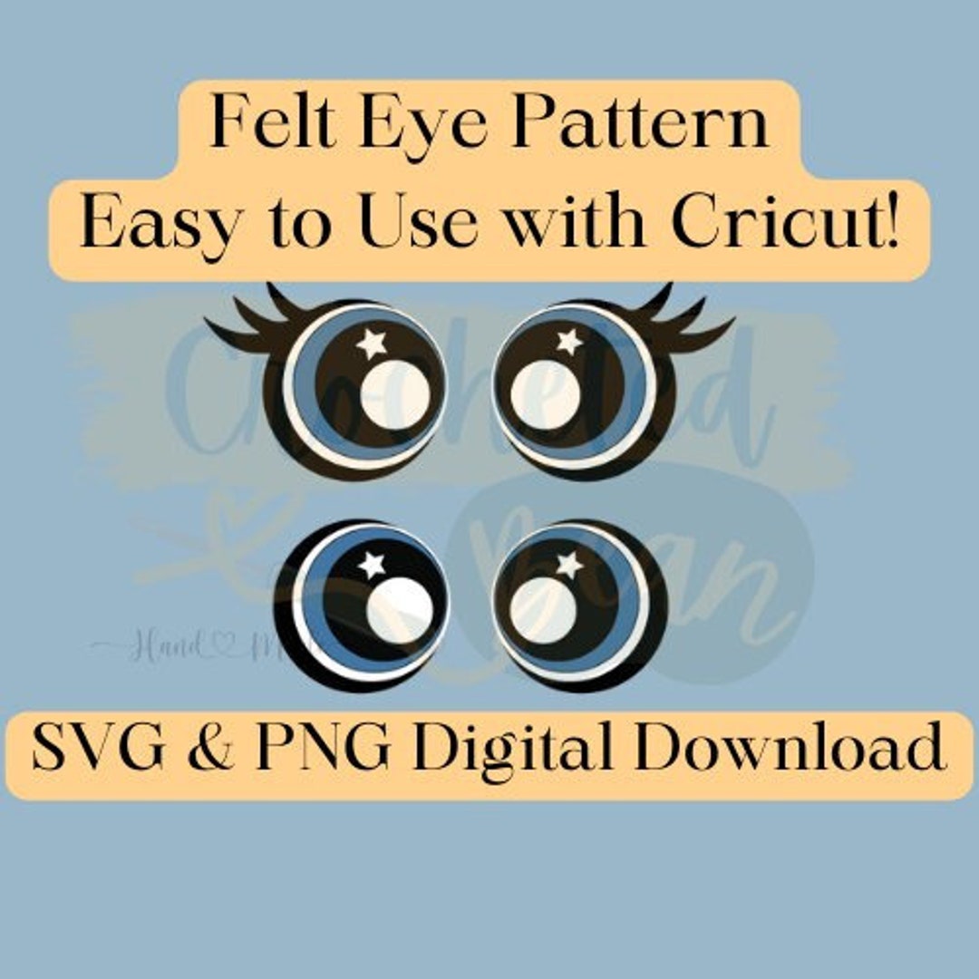 Star Eyes Pattern for Amigurumi Felt Eyes SVG & PNG Digital Download - Etsy