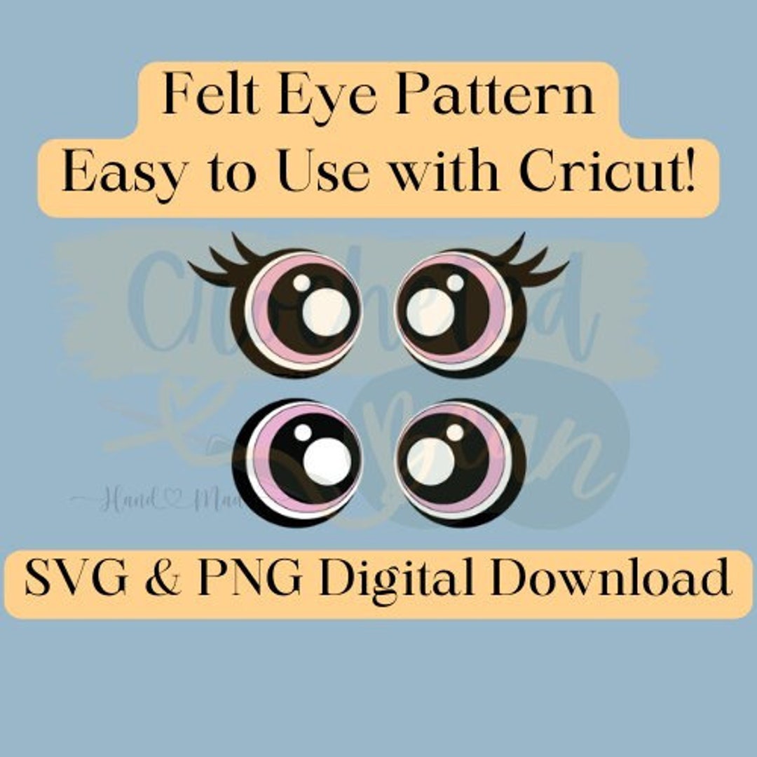Standard Eyes Pattern for Amigurumi Felt Eyes SVG & PNG Digital ...