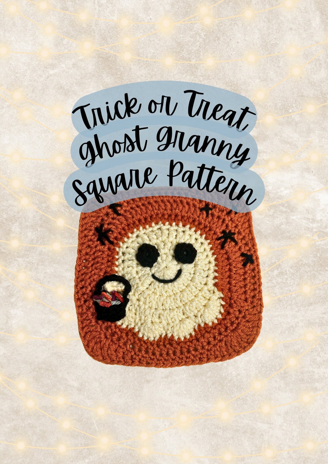Trick or Treat Ghost Granny Square Pattern - Etsy