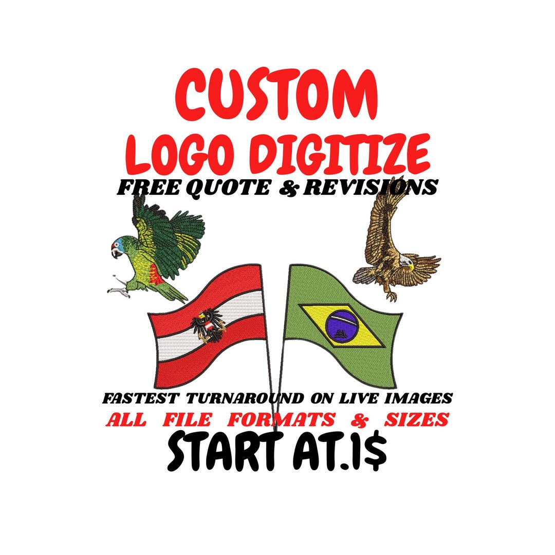PATRIOT LOGO EMBROIDERY Design, Personalized Parrot Stitch File ...