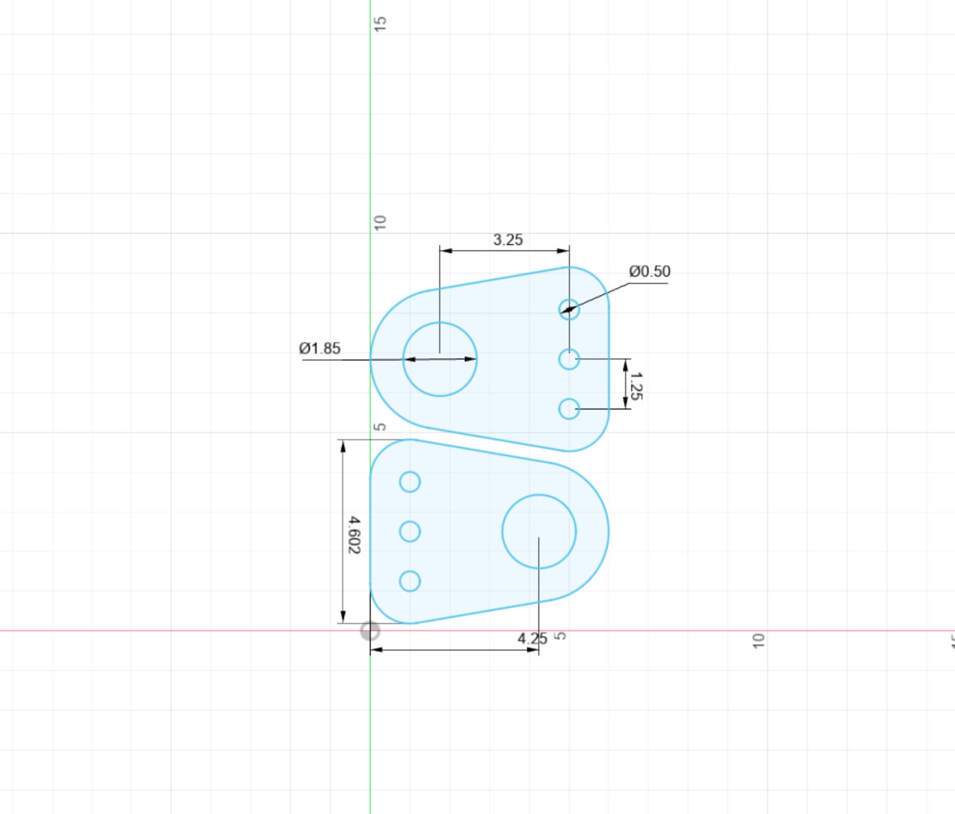 Link Mount for 1.75" Tube Adjustable .DXF, Car Part, Suspension Part ...
