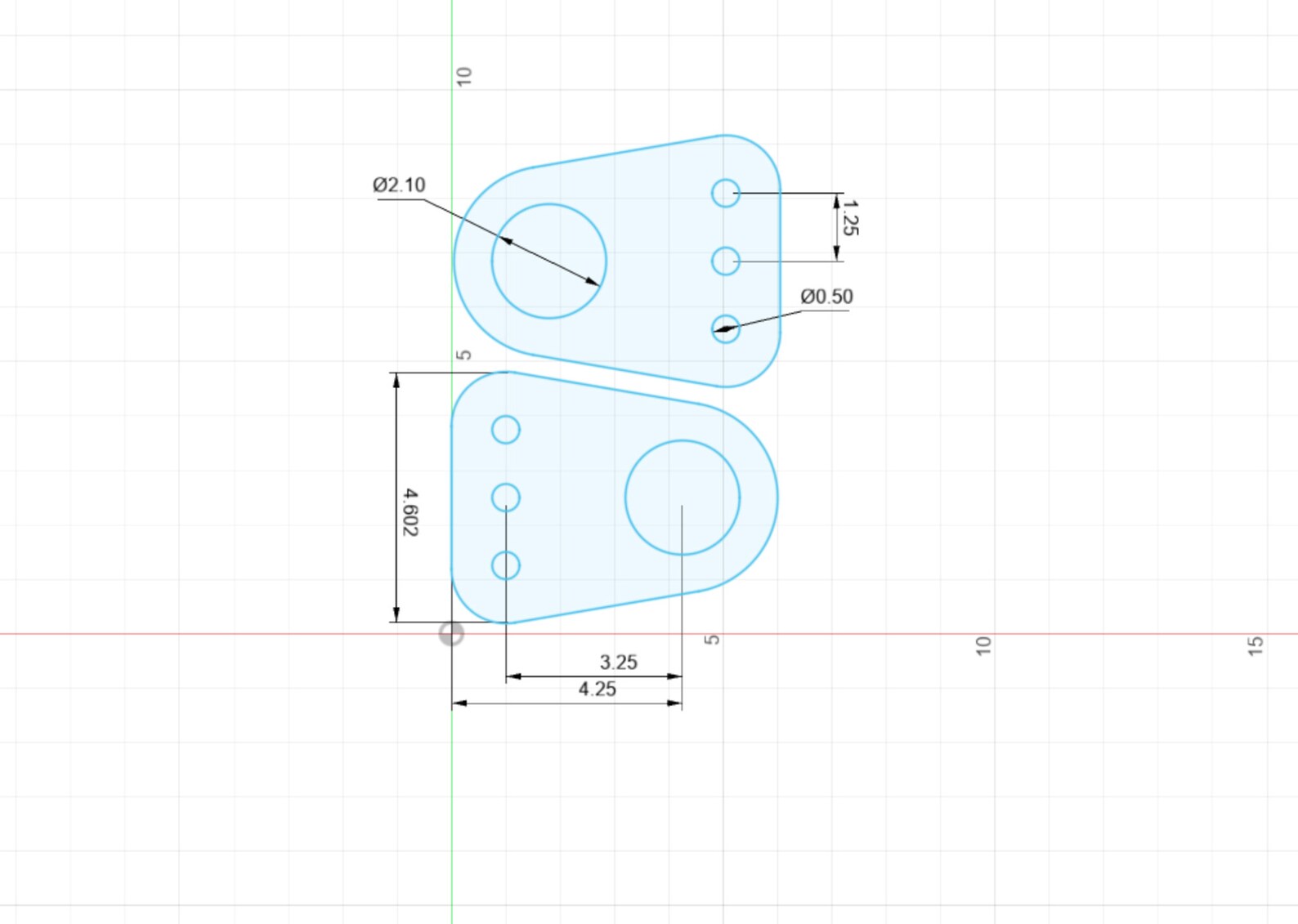 Link Mount for 2" Tube Adjustable .DXF, Car Suspension, DXF File ...