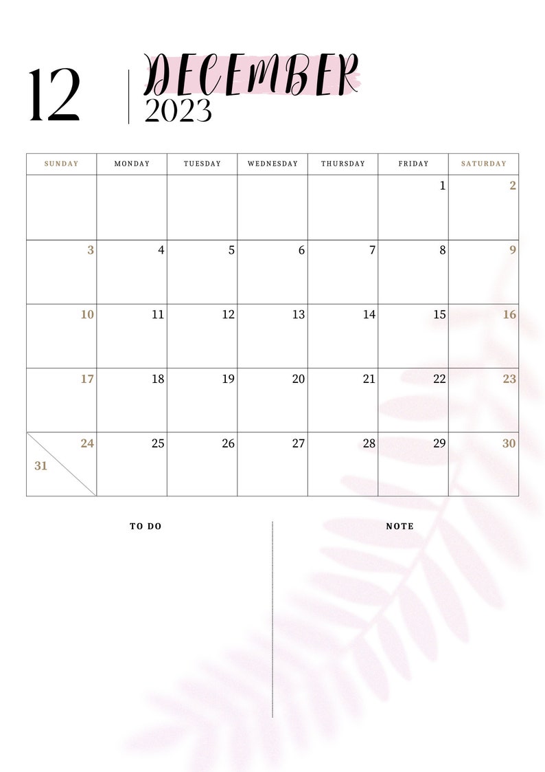 Pastel Monthly- Year Calendar/ April-december 2023 /PDF/ Downloadable ...