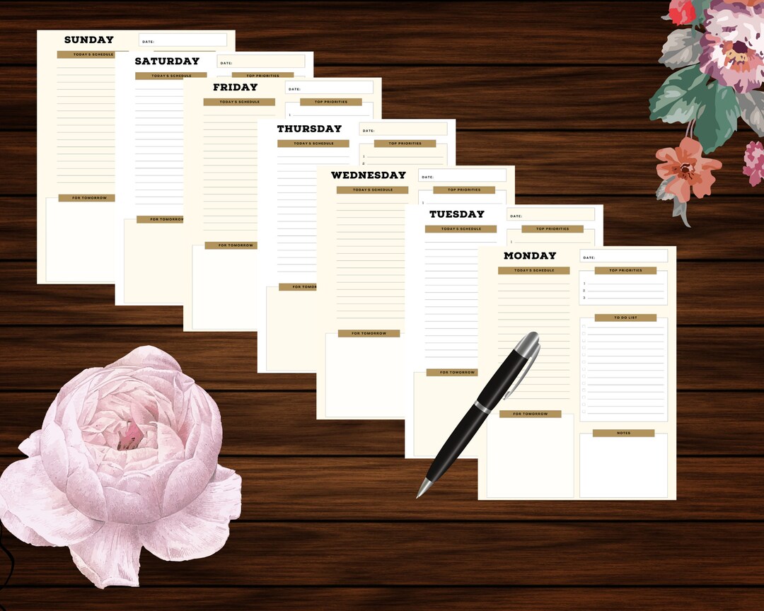 Daily Focus Planner Template, Printable Daily Focus Planner, Daily ...