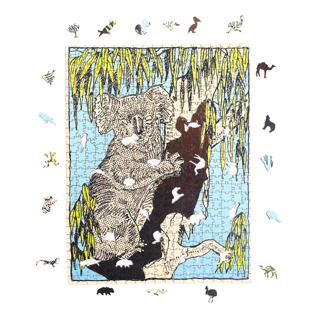 Wooden Jigsaw Puzzle Adult - Koala - Australian Made - Premium Quality ...