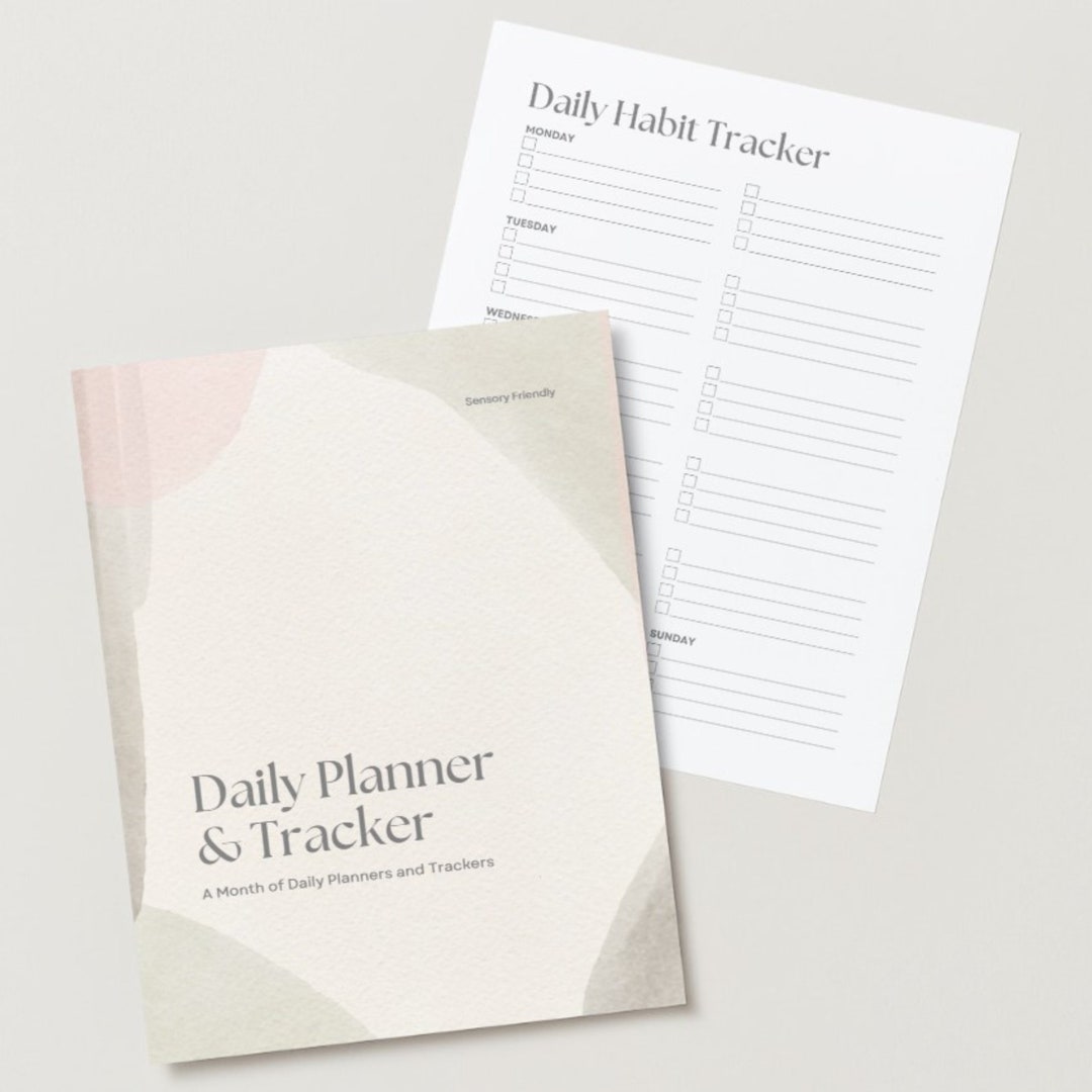 Sensory Friendly Daily Planner & Habit Tracker for Sensory Overload - Etsy