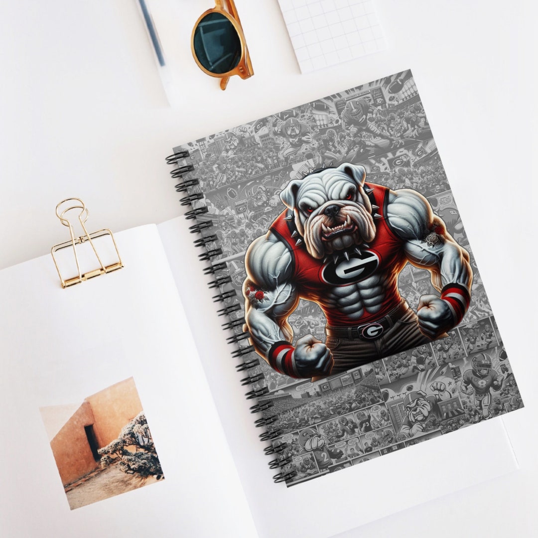 GA Bulldogs Themed Spiral Notebook Ruled Line - Etsy