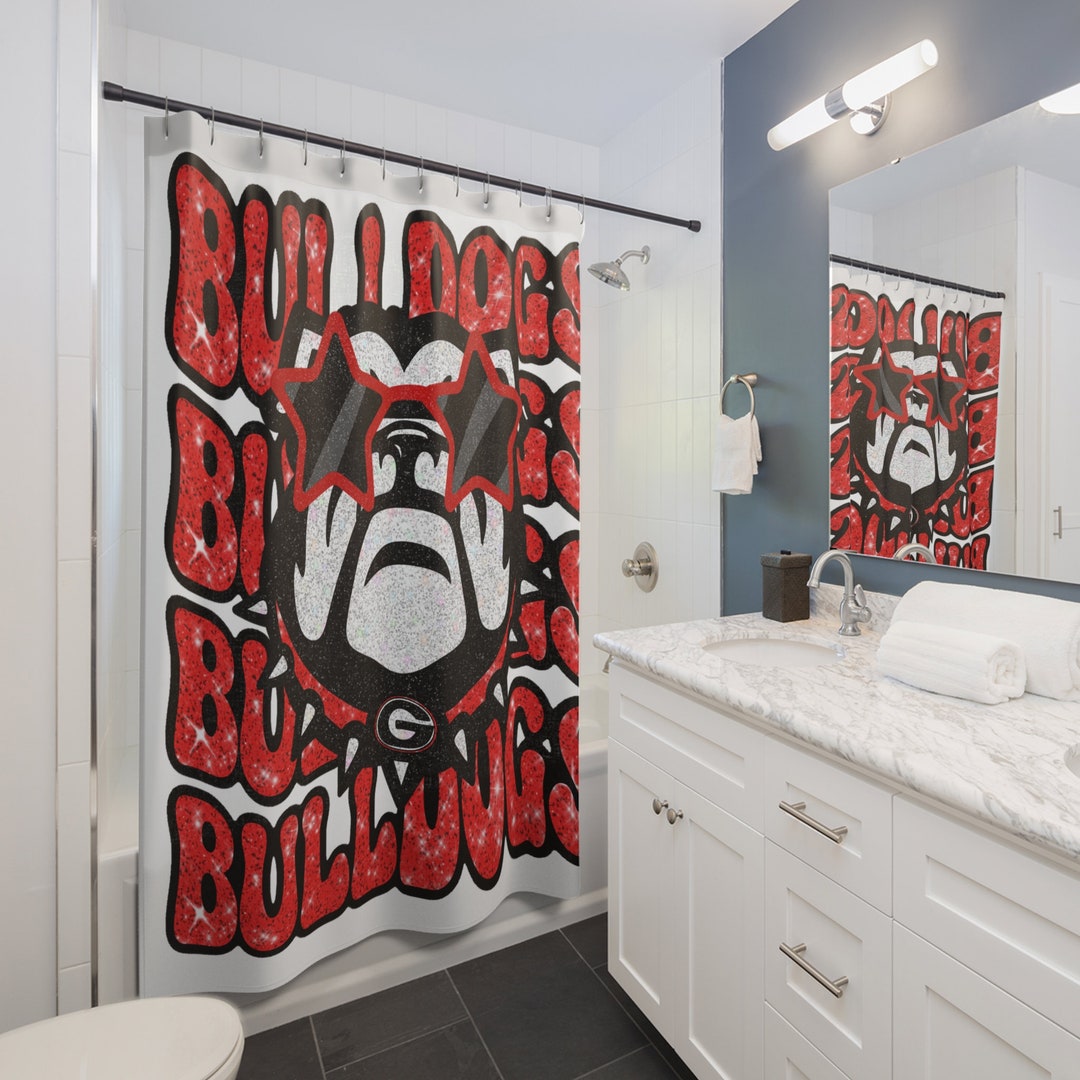 UGA Bulldog Themed Shower Curtains - Etsy