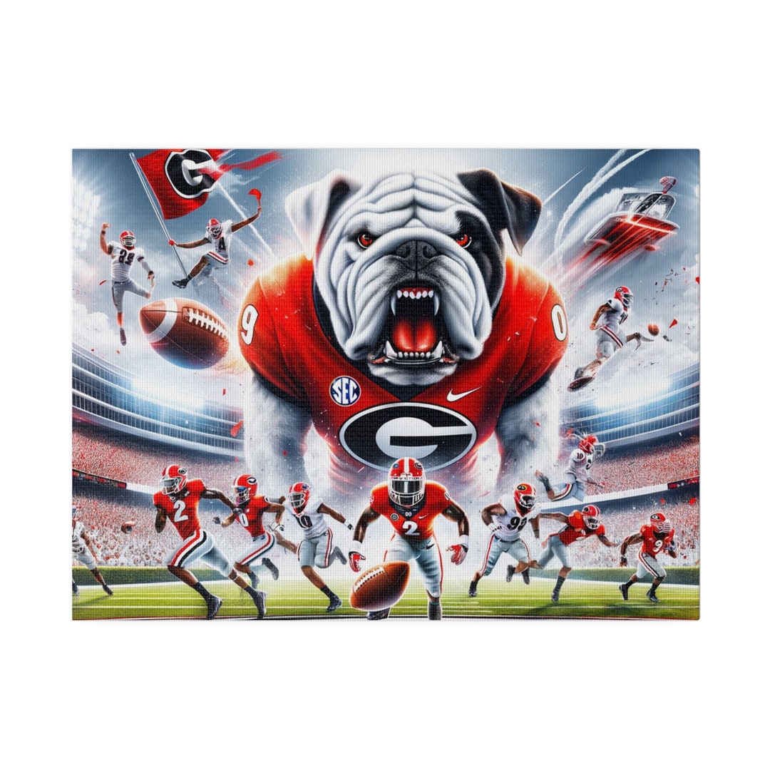 UGA, Bulldogs Themed 129 Horizontal Matte Canvas, Stretched, 0.75 - Etsy
