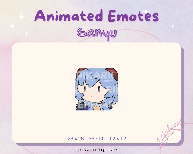 Ganyu Genshin Impact Animated Emote for Twitch Discord - Etsy