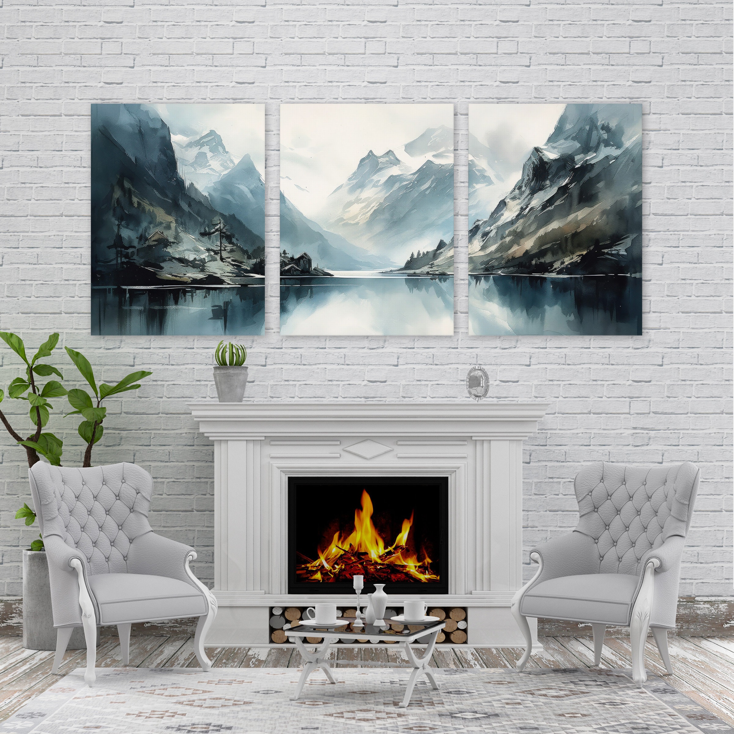 Tryptic Wall Art Panoramic Landscape Wall Art Printable - Etsy