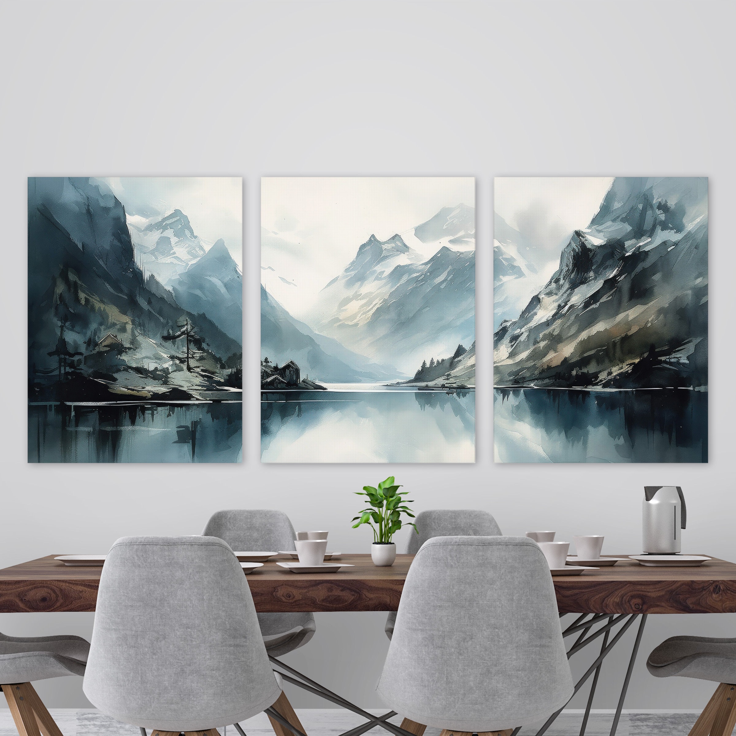 Tryptic Wall Art Panoramic Landscape Wall Art Printable - Etsy