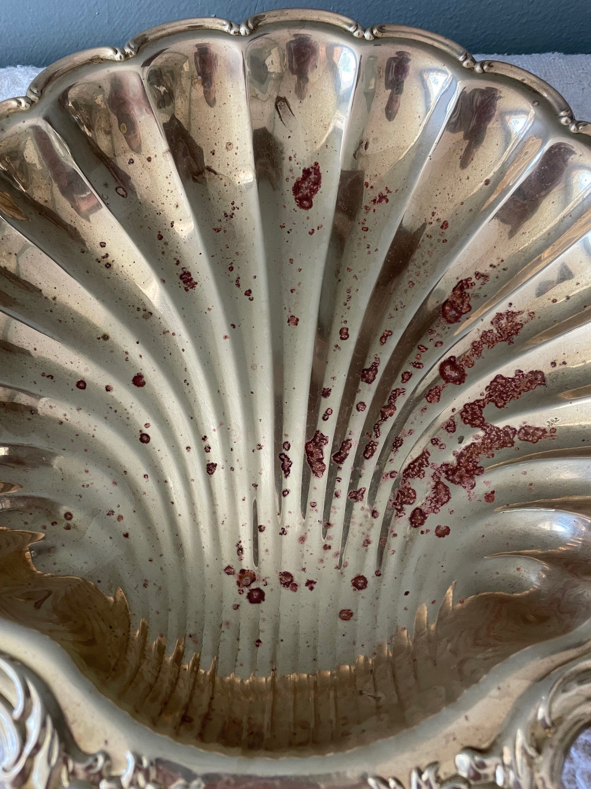 Large Vintage Brass Shell Bowl/dish - Etsy