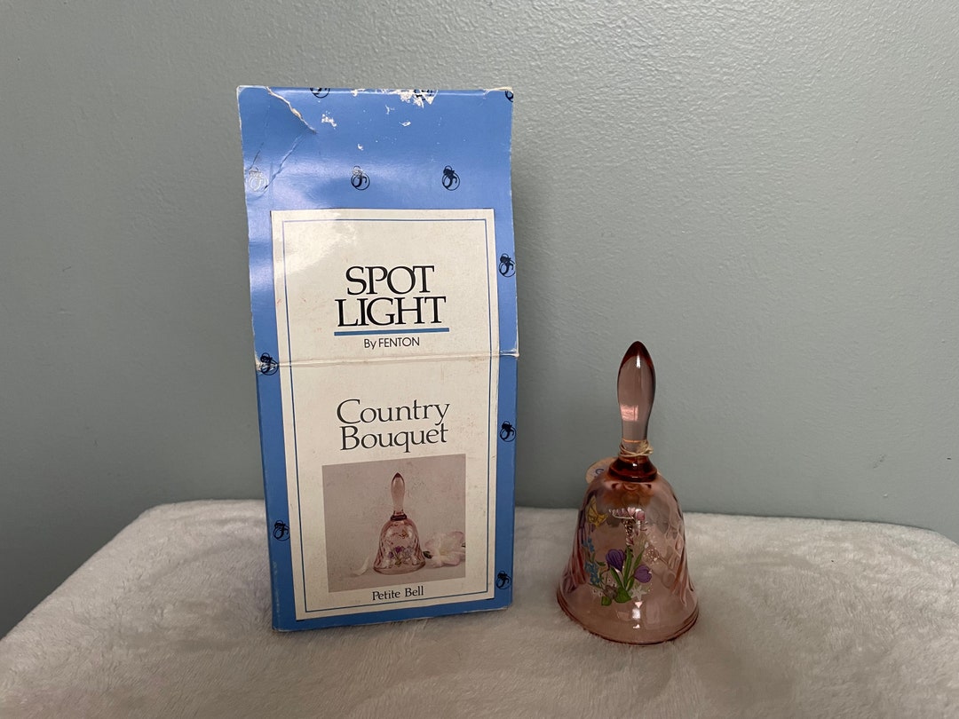 Vintage Pink Fenton Bell - Country Bouquet - Etsy