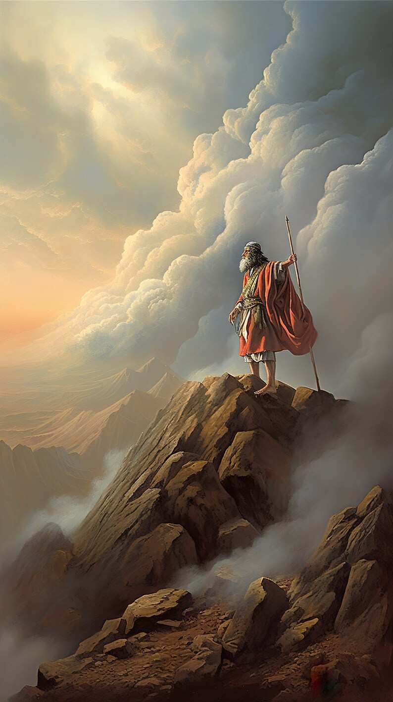 Moses on Mount Sinai Poster Home Art Wall Art Home Decor - Etsy