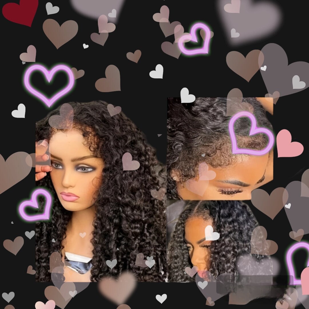 Glueless Lace Wig, Deep Wave Baby Hair C4 - Etsy