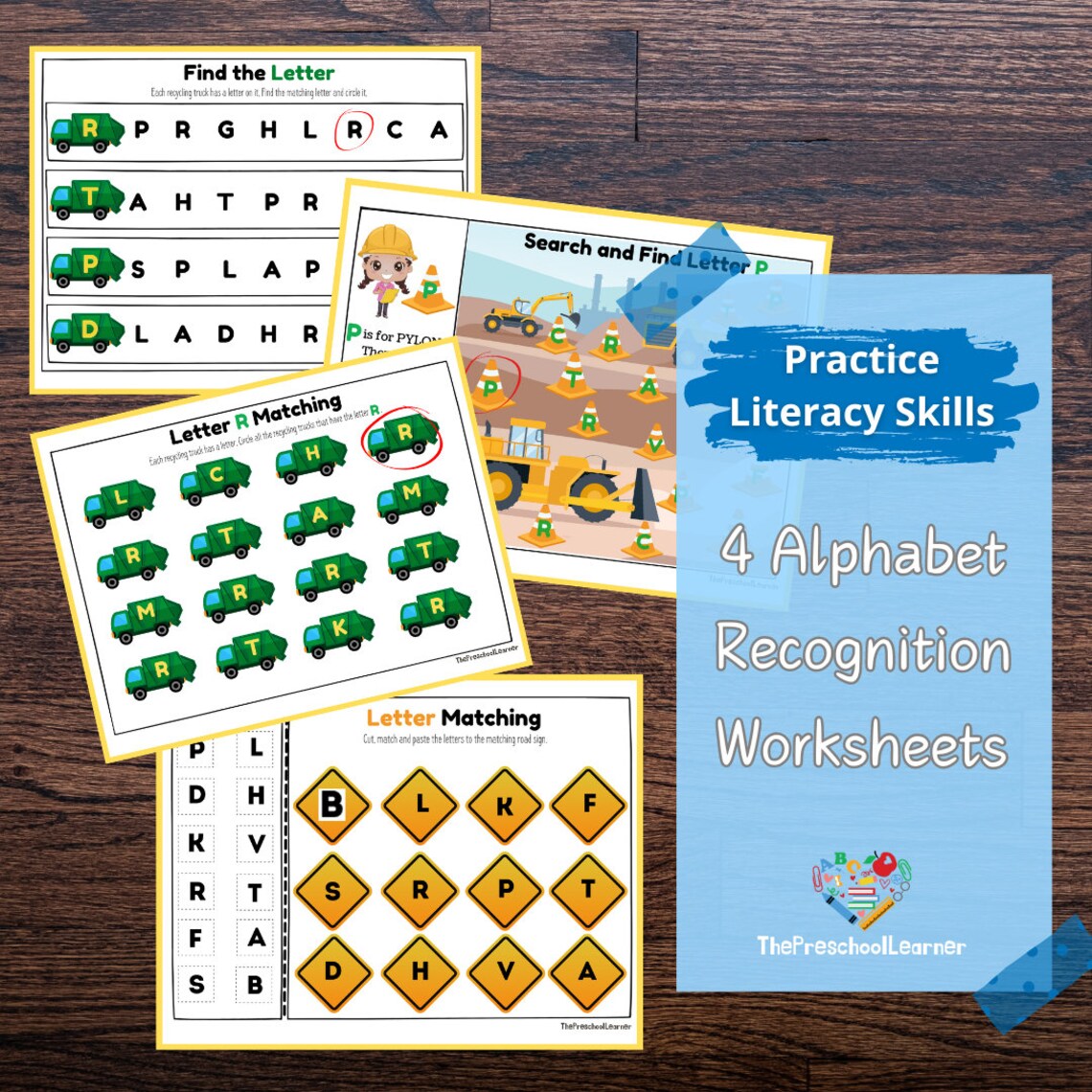 Construction Counting Worksheets 1 - 10 Preschool Number Matching ...